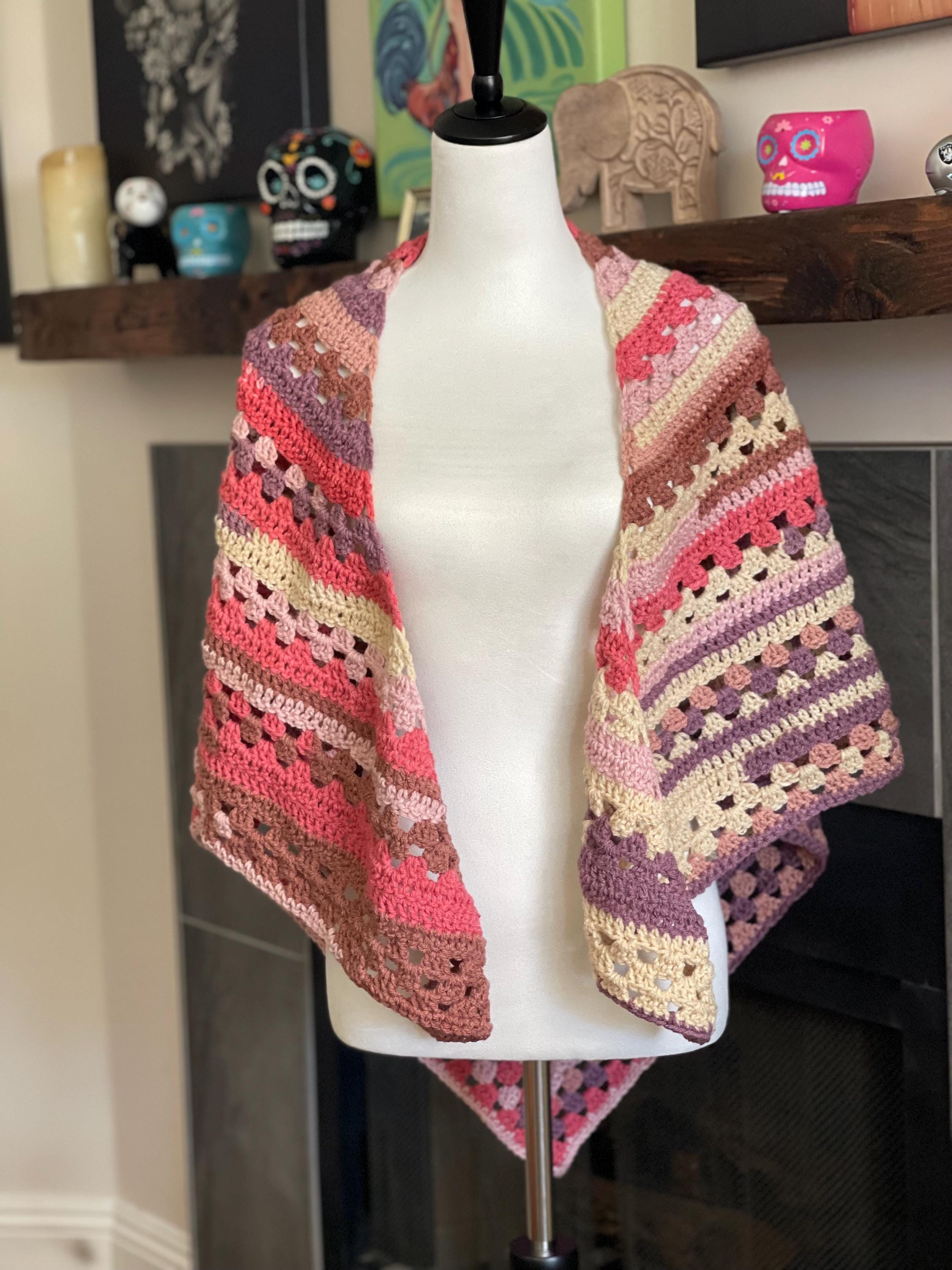 Crochet Boho “ice Cream” Shawl/ Scarf/ Wrap - Etsy