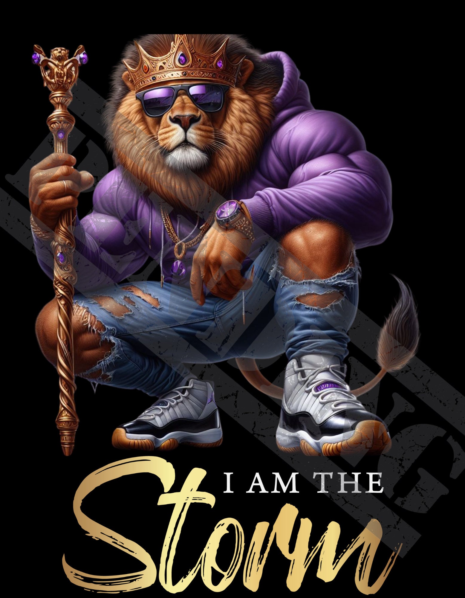 I Am the Storm Lion Artwork Digital Download - Etsy