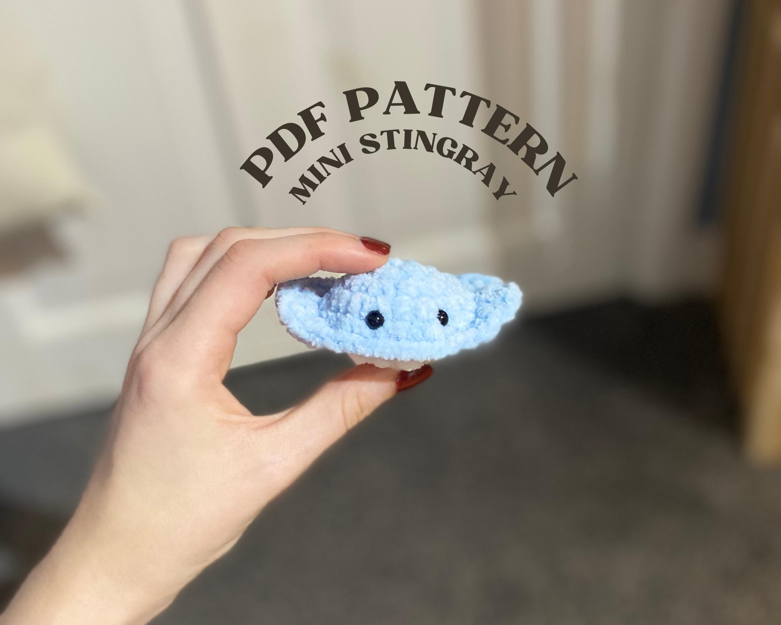 Mini Stingray No Sew Crochet Pattern, Stuffed Sea Animals, Crochet ...
