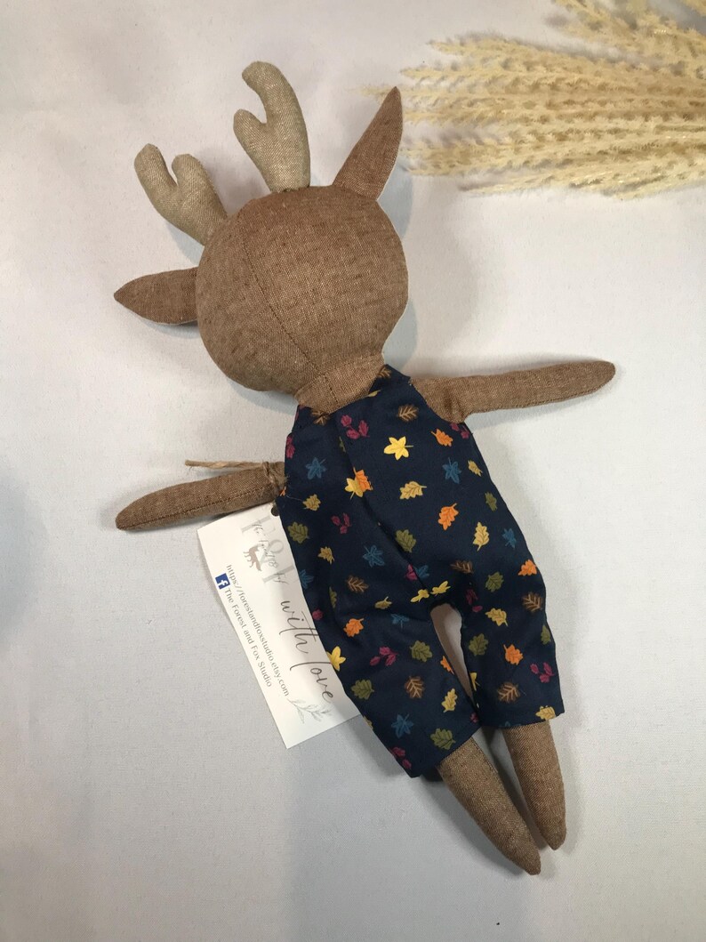 Heirloom Woodland Fawn Boy Stuffed Soft Toy Doll Handmade Vintage Style ...