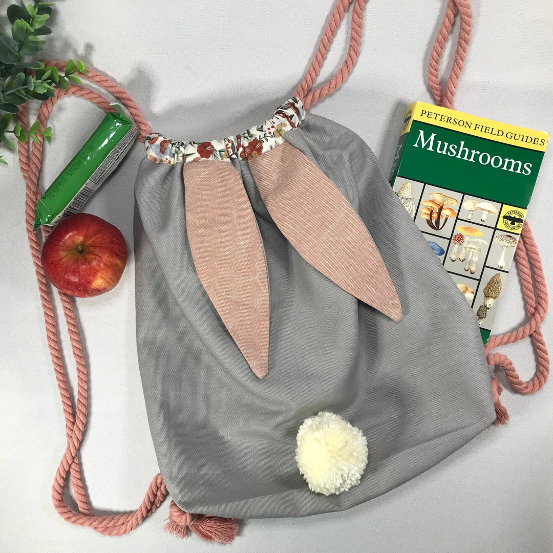 Childrens Cloth Drawstring Backpack Bunny Bag Drawstring Bag Kids ...