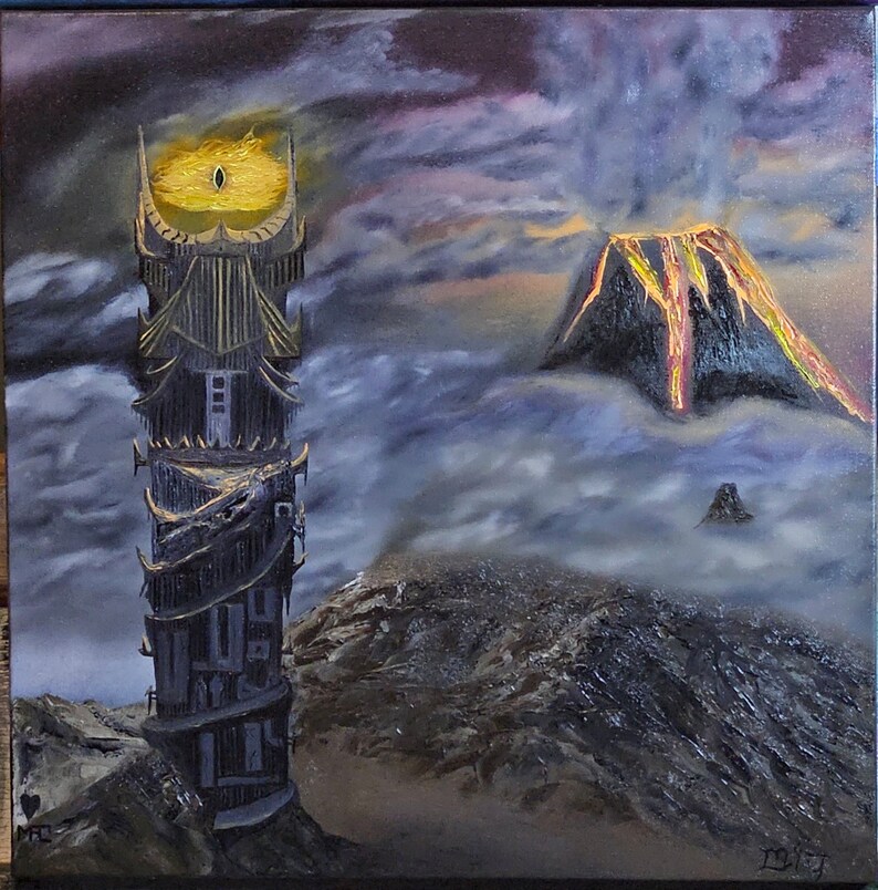 Mordor lord of the Rings Concept Pro Series Canvas 20x20 - Etsy