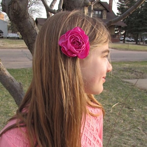 Ivory Satin Rose Hair Clip, Elegant Flower (2.5 Inch) - Etsy