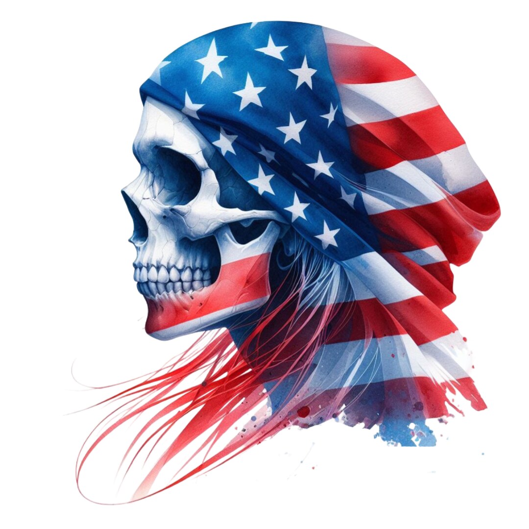 5 Colorful Digital Skulls PNG - Etsy