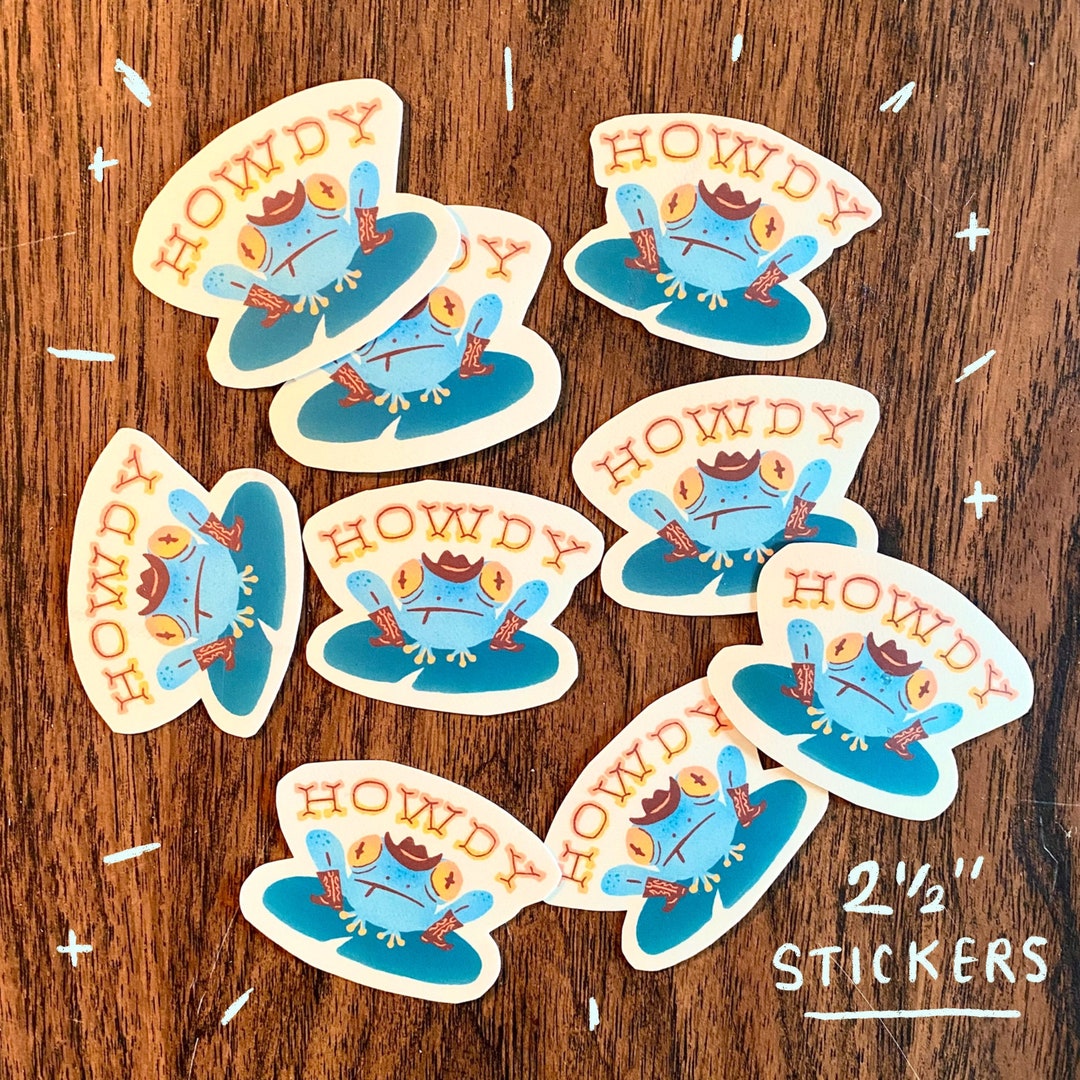 Howdy Frog Sticker - Etsy