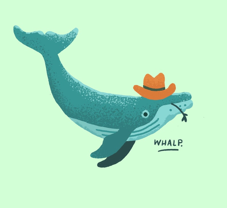 Whalp 8x8” Print - Etsy