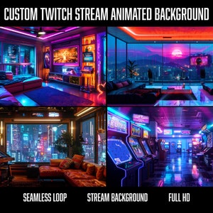 Custom Animated Streaming Background Animated Looping Background for ...