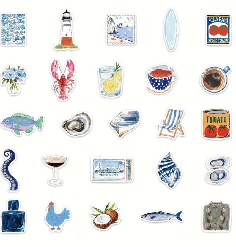 15pcs Retro Mediterranean Stickers- Vintage Aesthetic Decals With ...