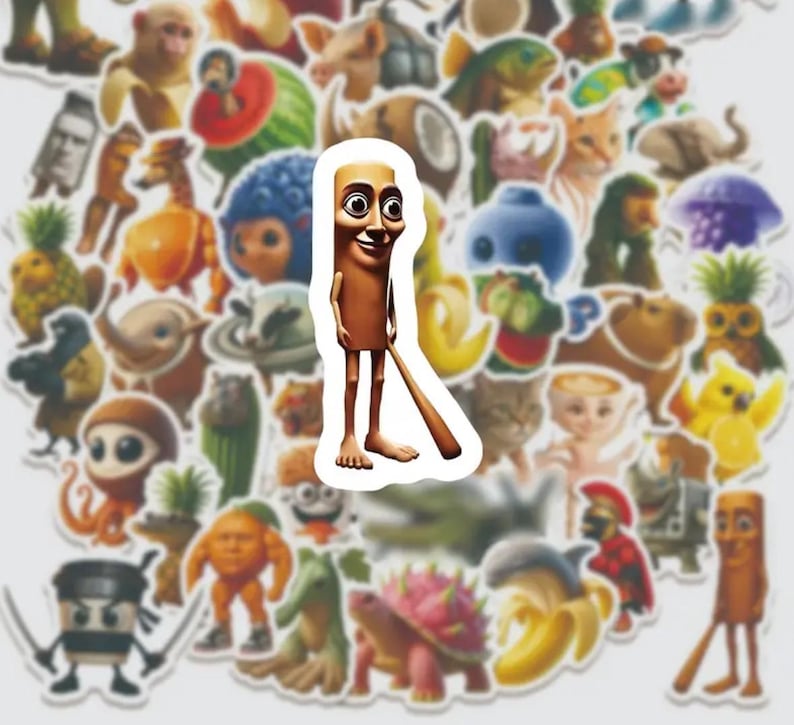 Brainrot Meme Sticker Set: Funny Waterproof Laptop Stickers (15pcs) - Etsy