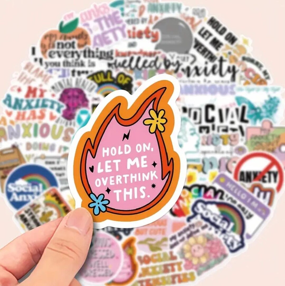 Anxiety Stickers: Anxiety Support Decals - 15pc - Etsy