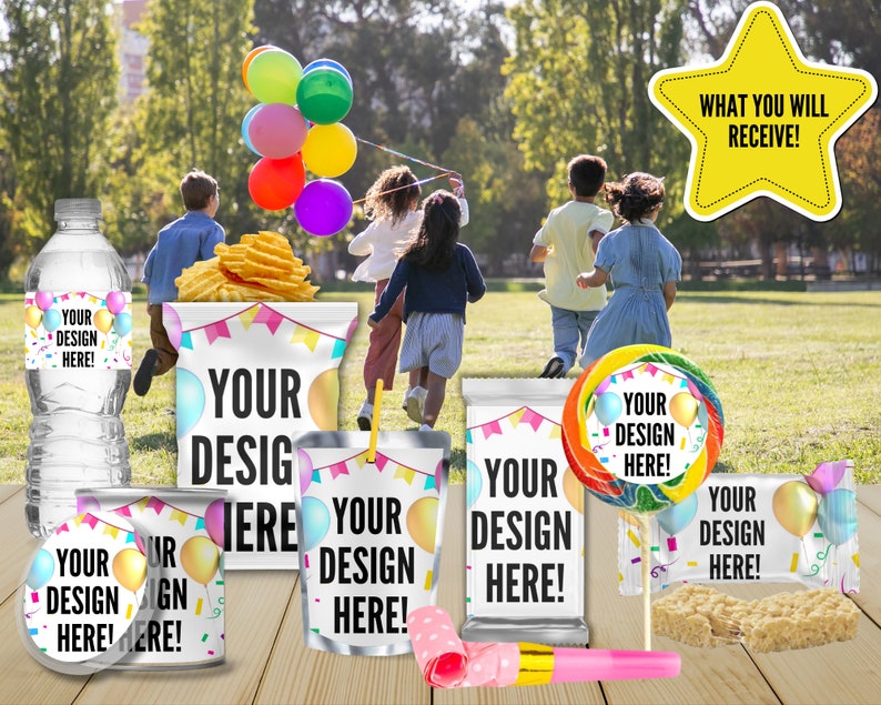 Personalized Party Favour Labels Bundle 7-pack Custom Party Favours for ...