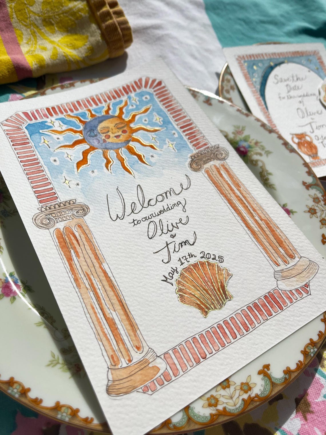 Rustic Nautical Wedding Suite // Romantic Celestial Beach Theme // Hand ...