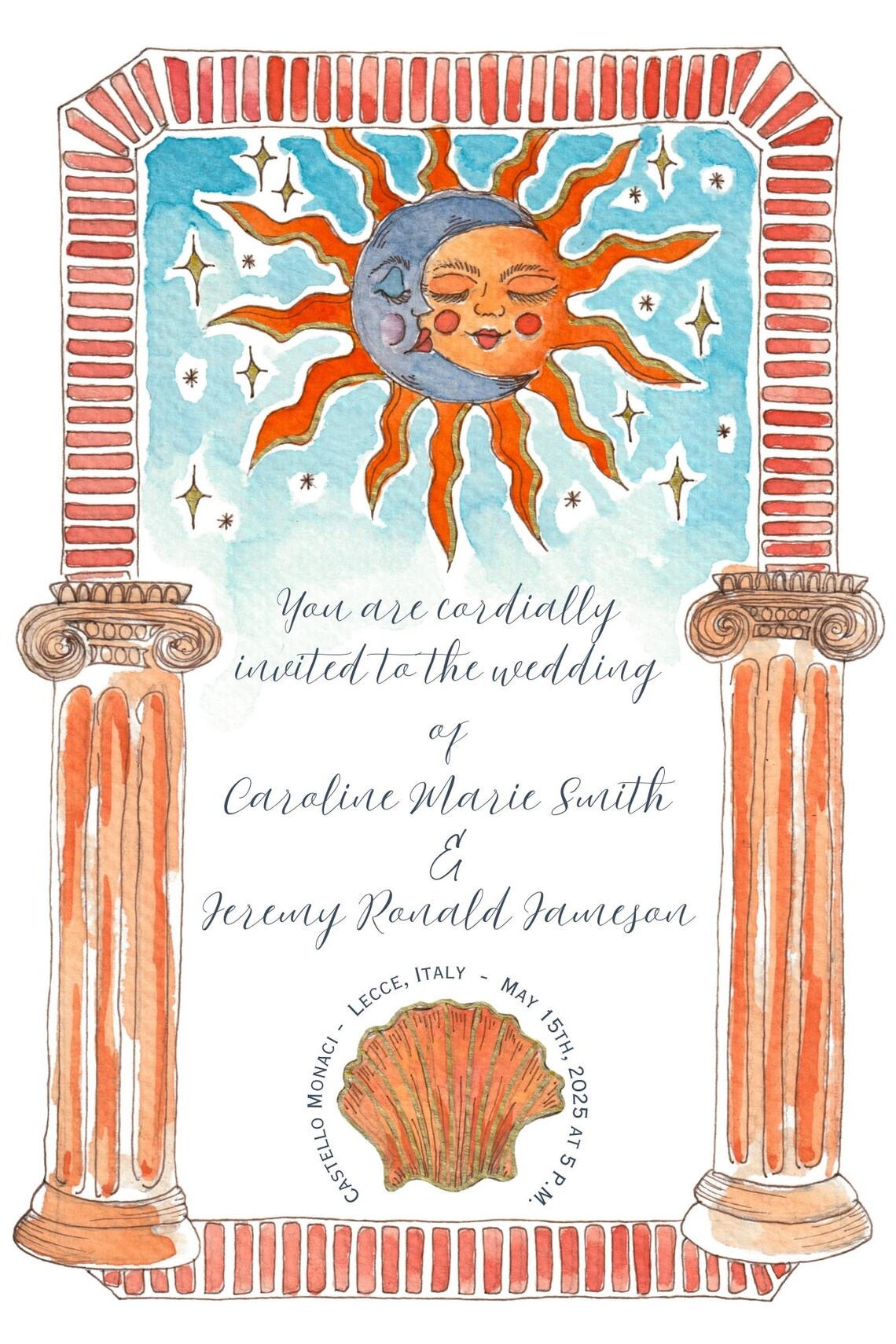 Rustic Nautical Wedding Suite // Romantic Celestial Beach Theme // Hand ...