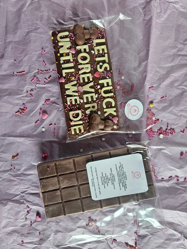 Adult Humour Personalised Chocolate Slab, Funny and Rude Customised ...