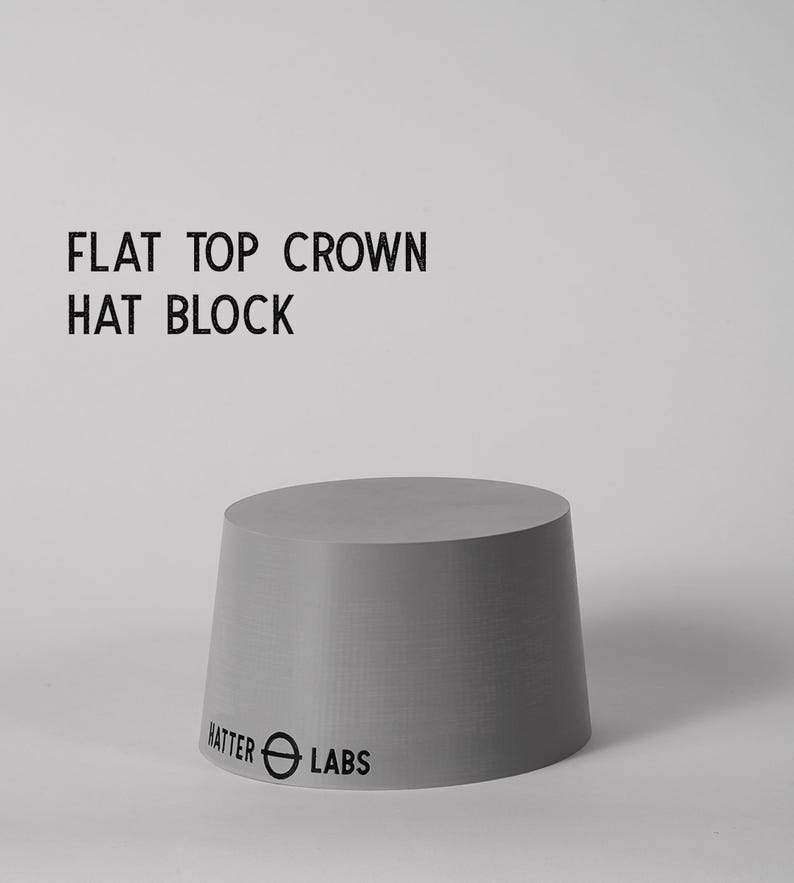Flat Top Crown Hat Block – 3D Printed - Etsy