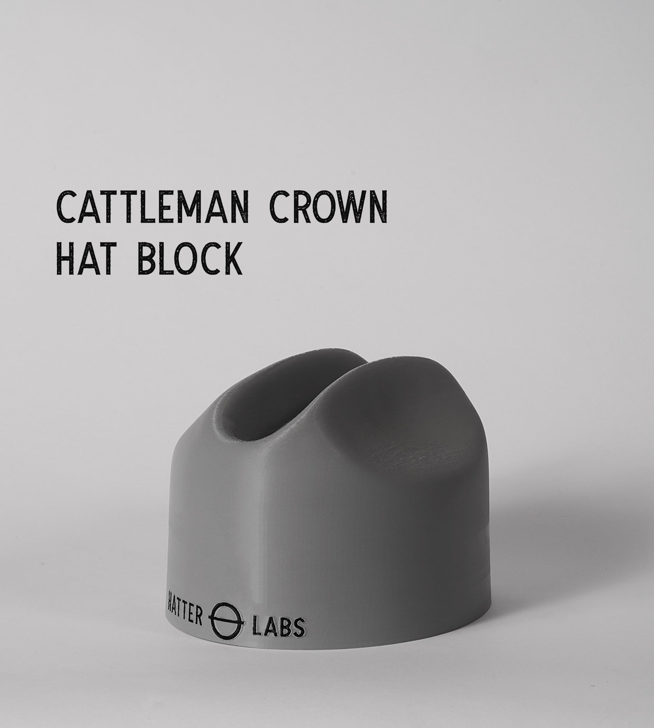 Cattleman Crown Hat Block – 3D Printed - Etsy
