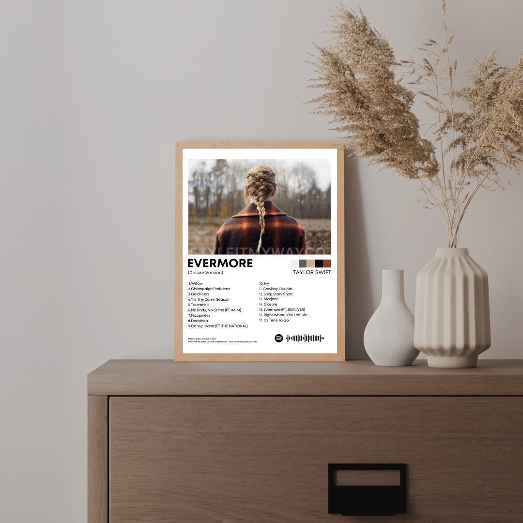 Evermore Poster, Taylorswift Merch, Taylor Fan Gift, Evermore Era Wall ...