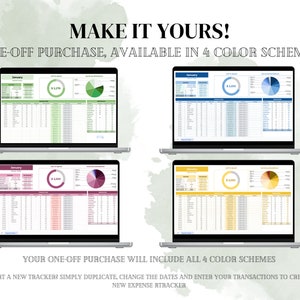 Expense Tracker Spreadsheet for Google Sheets, Expense Tracker Template ...