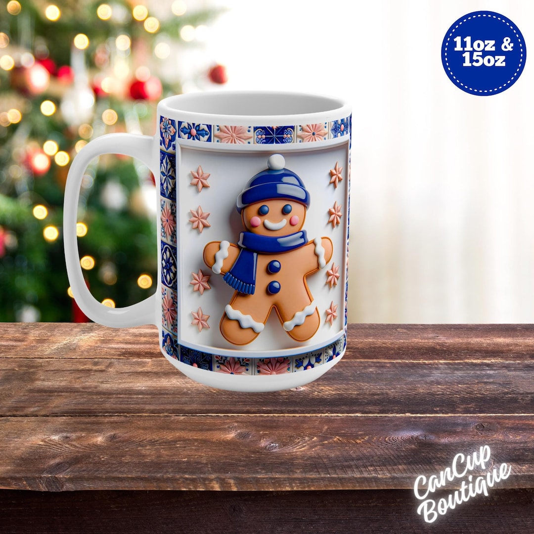 Gingerbread Christmas Mug cozy Holiday Decor Gingerbread Cup Gift for ...