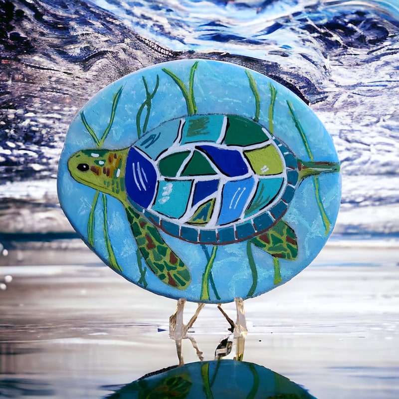 Painted Rock Turtle - Etsy