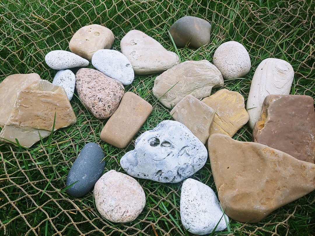 10 Beach Rocks From Lake Michigan Variety of Shapes and Colors - Etsy