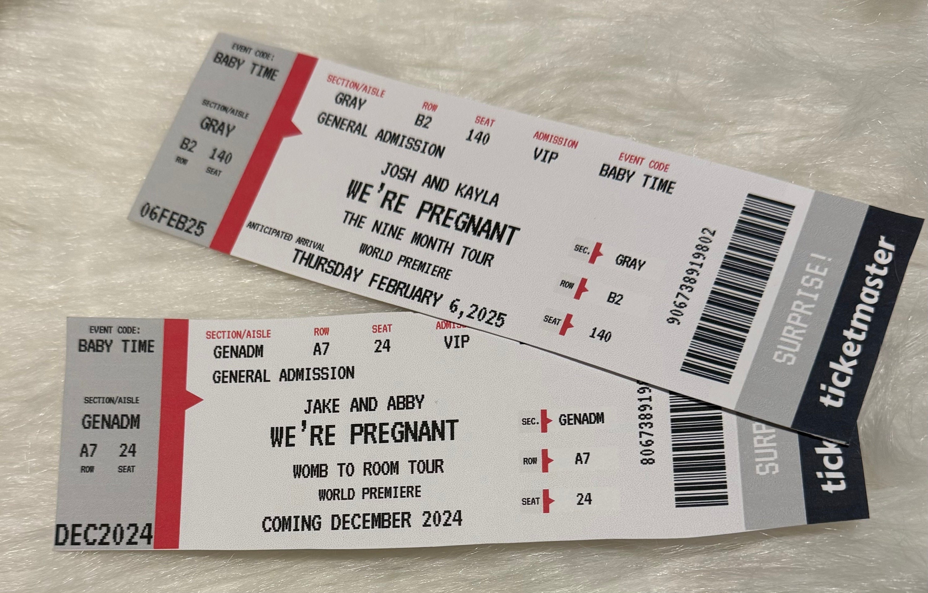 Pregnancy Announcement Tickets - Etsy