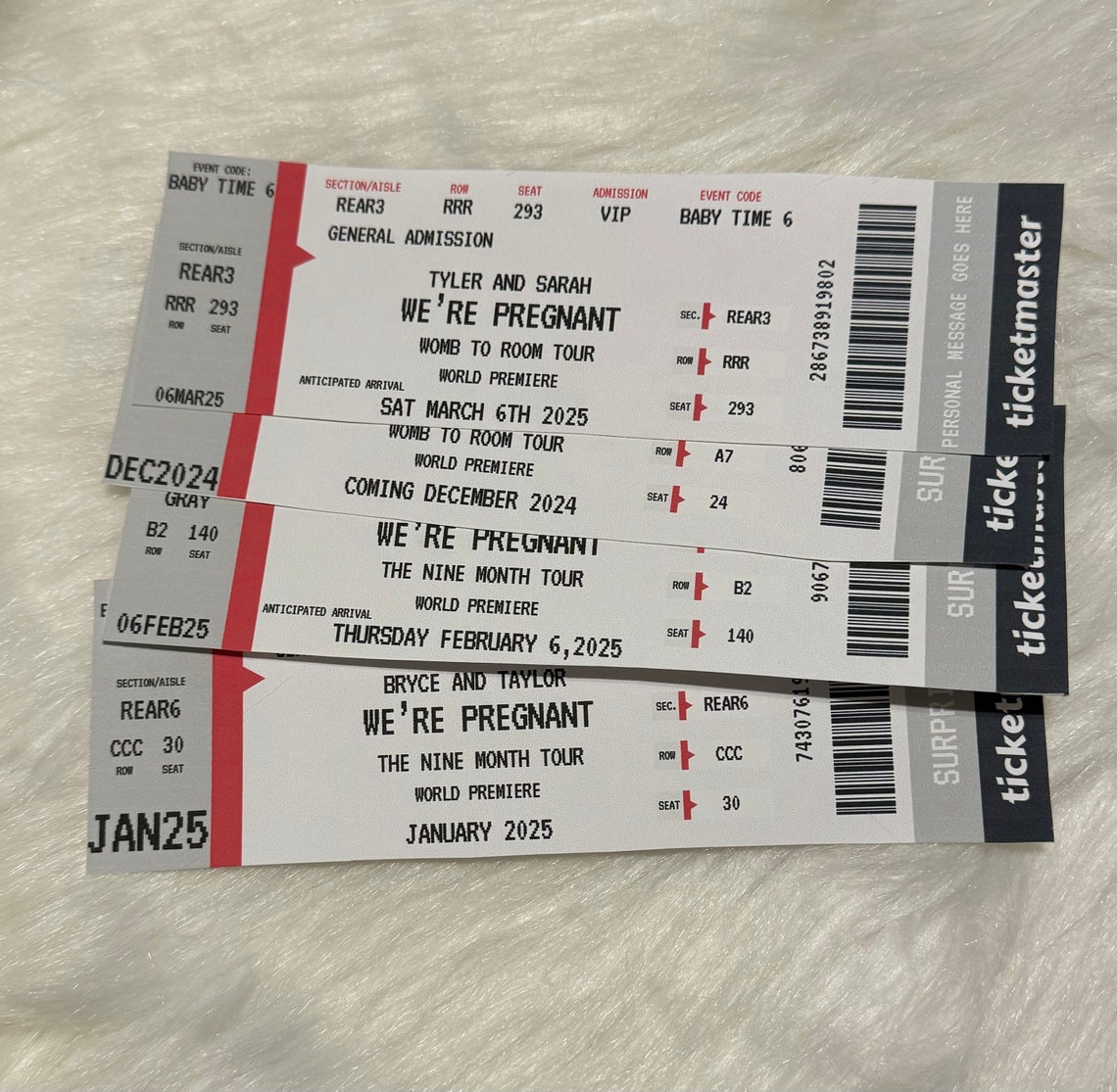 Pregnancy Announcement Tickets - Etsy