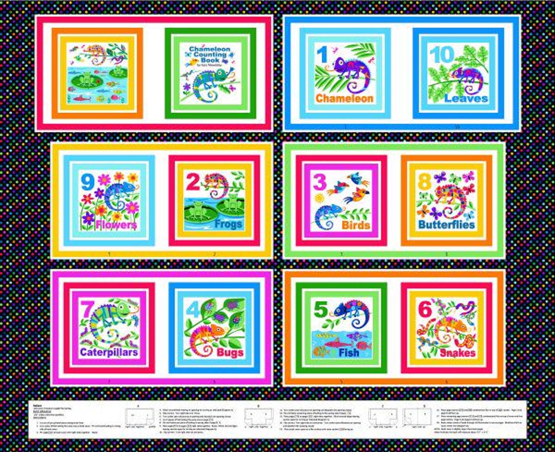 DIY Cloth Book Kit (panel and Batting) or Just Panel, Cheerful and ...