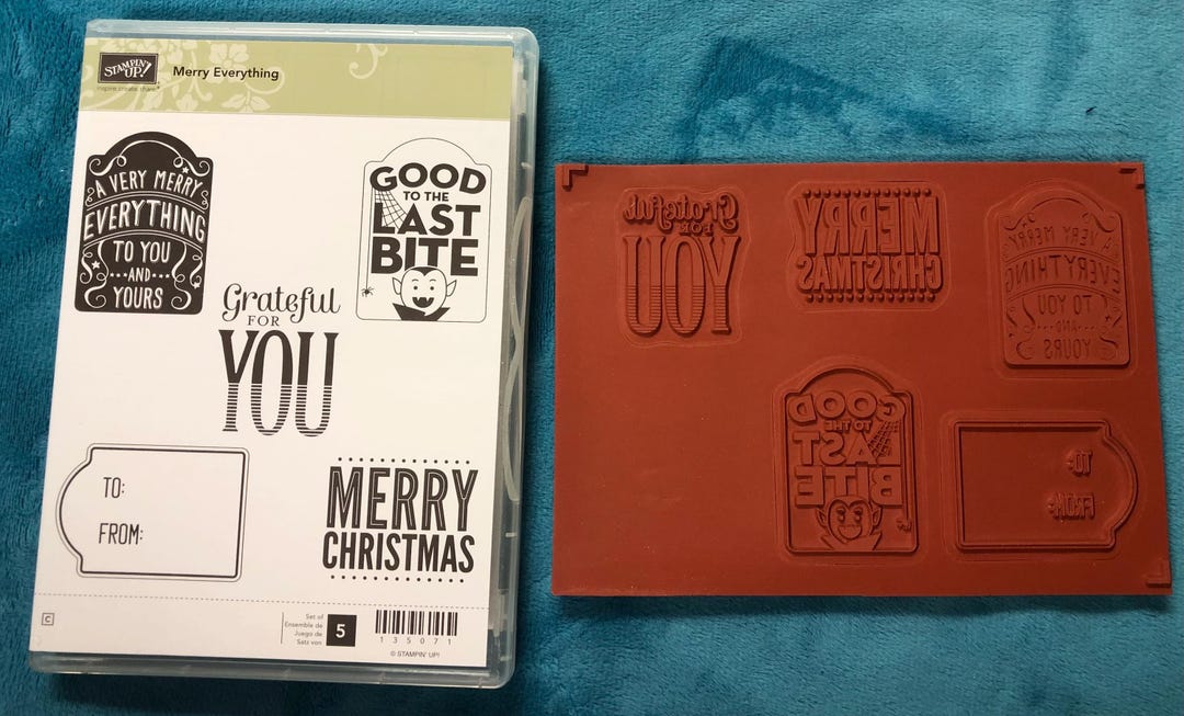 Stampin' Up! "merry Everything" Stamp Set - New, Never Used - Halloween ...