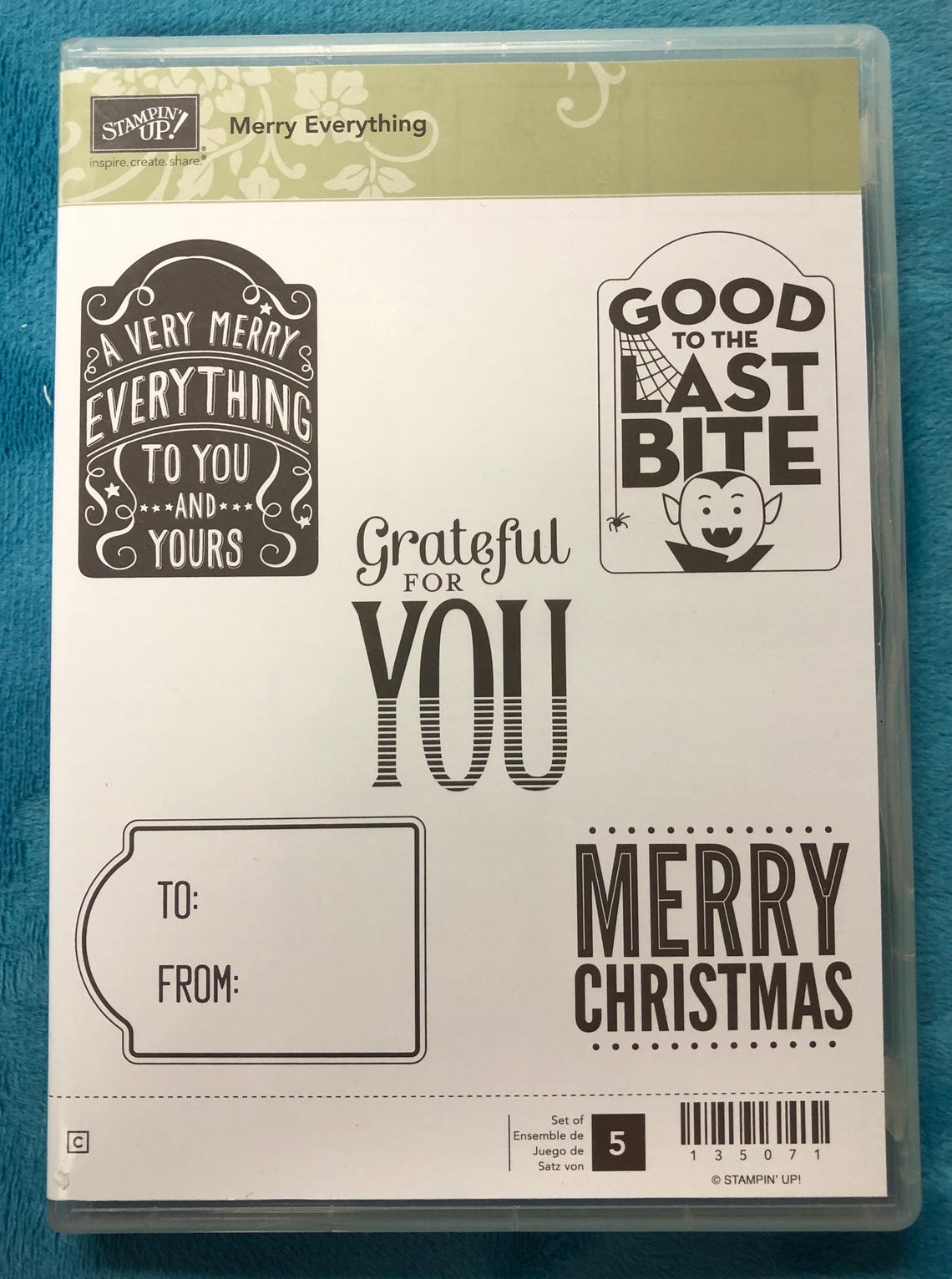 Stampin' Up! "merry Everything" Stamp Set - New, Never Used - Halloween ...