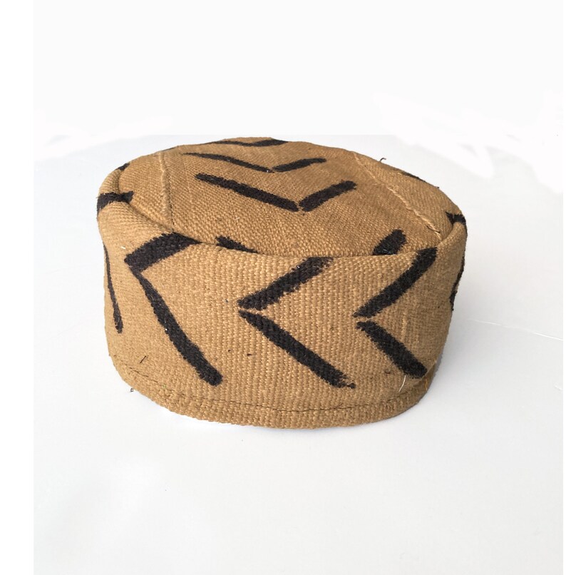 African Mudcloth Kufi Authentic Bogolan Mud Cloth Hat - Etsy