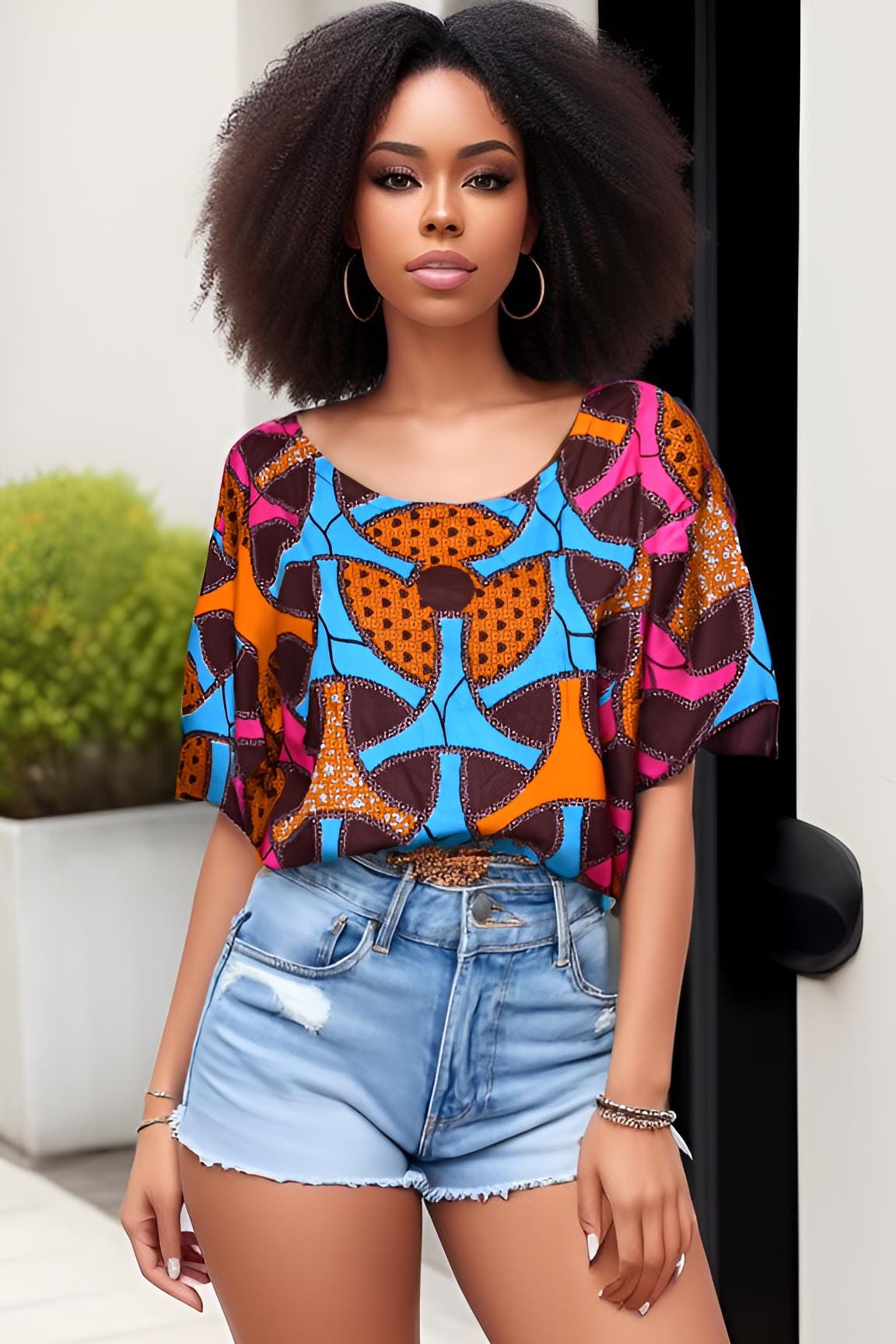 African Crop Top - Ankara Cropped Top With Short Sleeves - Etsy