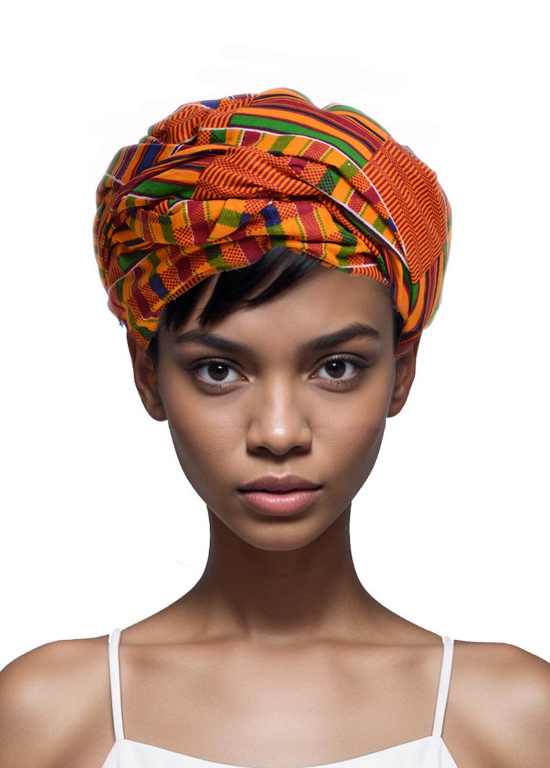 African Kente Turban Head Wrap for Women by Africanclothingetc - Etsy