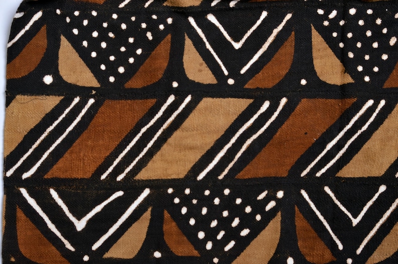 Mud Cloth Fabric Bogolan With Multicolor Patterns - Large Blanket (62 ...