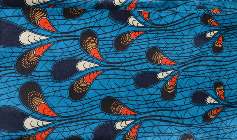 Ankara Fabric Authentic All Cotton African Wax Print by 6 Yard Piece by ...