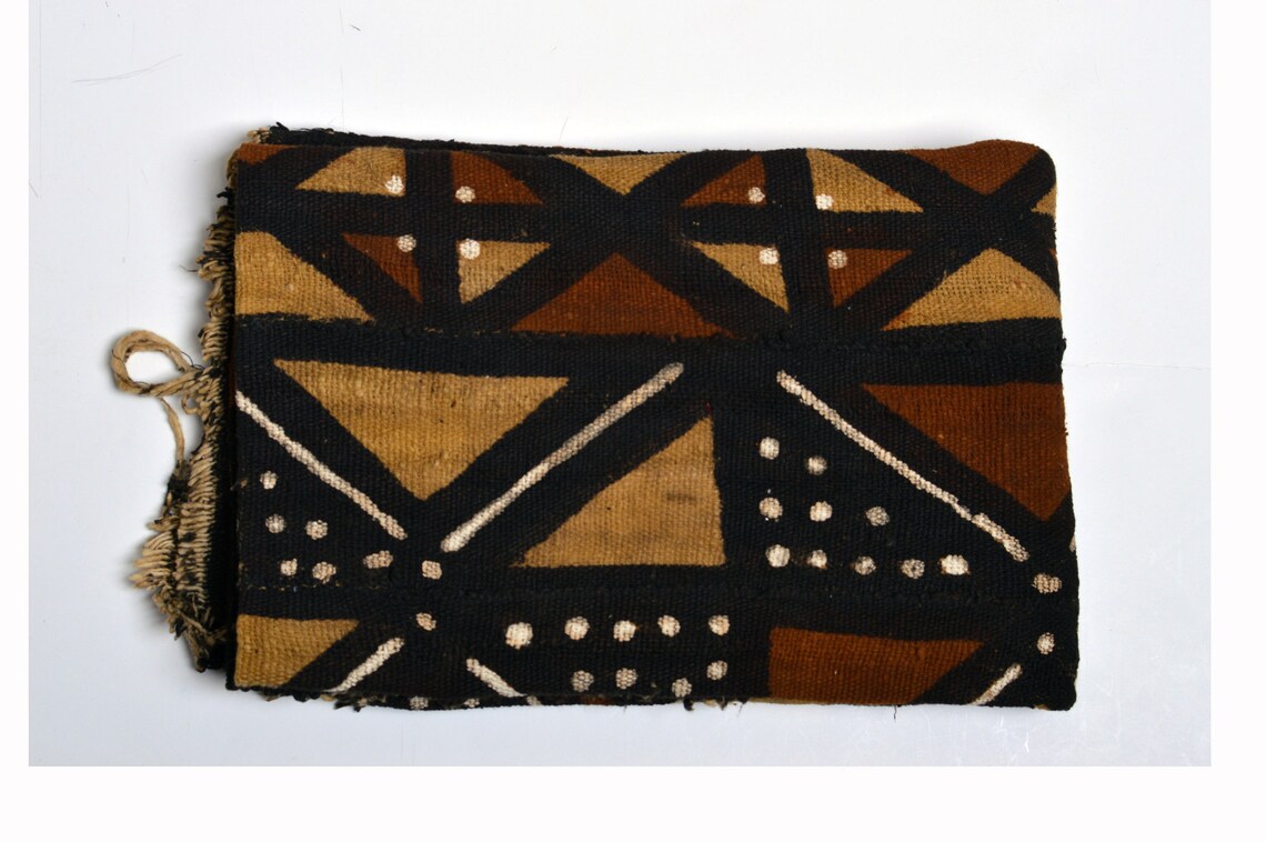Mud Cloth Fabric Bogolan With Multicolor Patterns - Large Blanket (62 ...