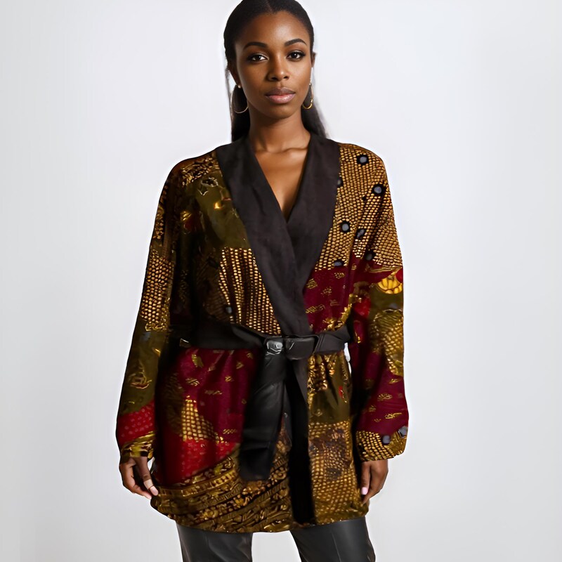 African Print Jacket - Etsy