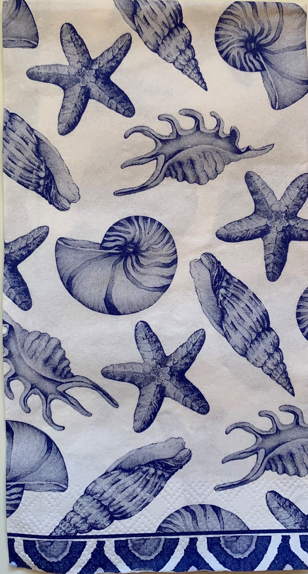 Blue and White Seashell Decoupage Paper Napkins, Coastal Beach Theme ...