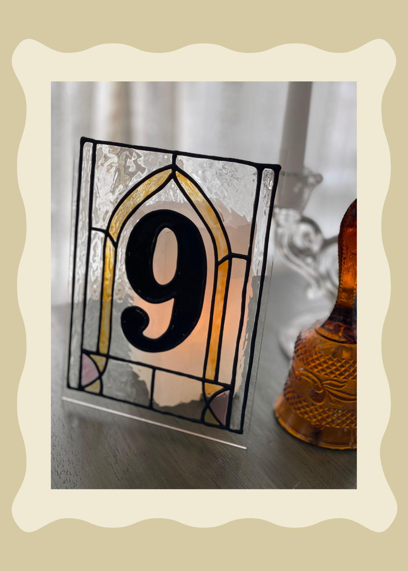 Faux Stained Glass Table Numbers 1–15 | DIY Wedding Decor | Printable ...