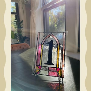 Faux Stained Glass Table Numbers 1–15 | DIY Wedding Decor | Printable ...