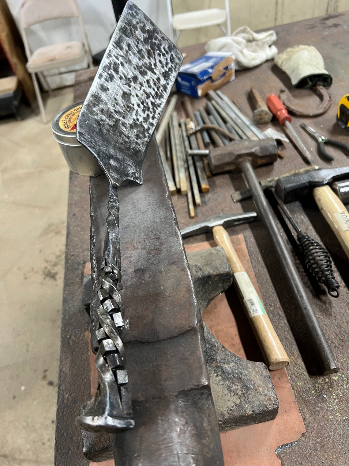 Forged Bbq Fork and Spatula - Etsy