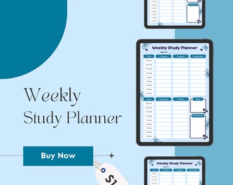 Printable Weekly Study Planner - Etsy