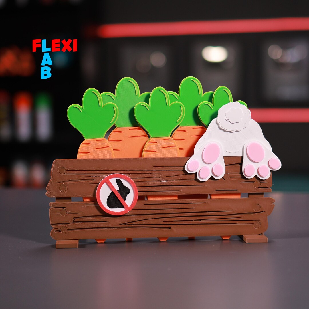 Happy Easter STL File for 3D Printing Multiparts - Easter Bunny Steals ...