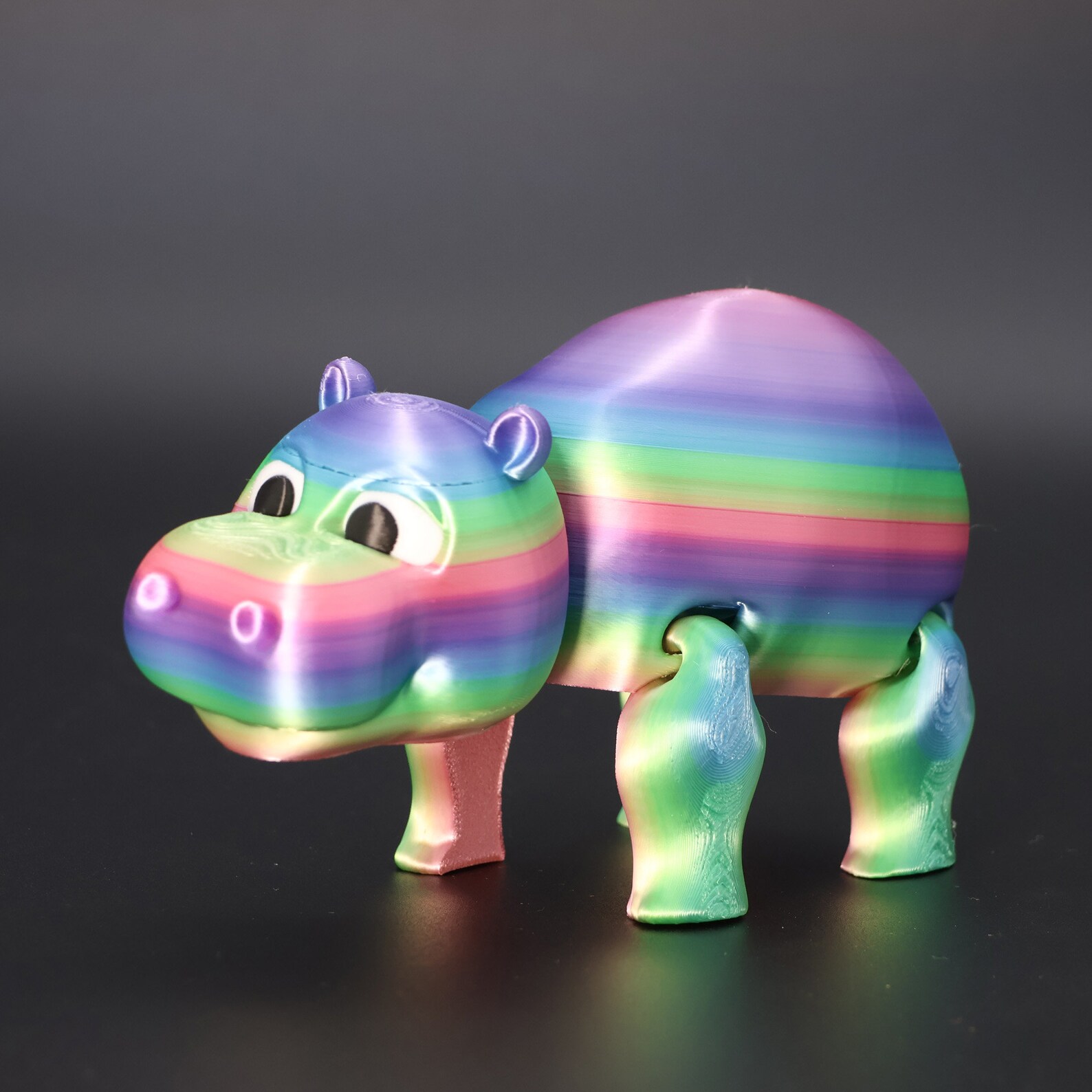 Flexi HIPPO Digital .stl-file for 3D Printer, Print-in-place ...