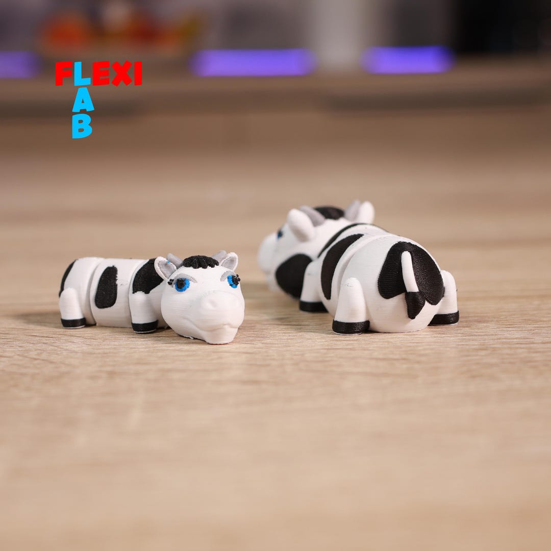 Flexi Cow Small Farm Animals as STL 3D Printer File - Articulated ...