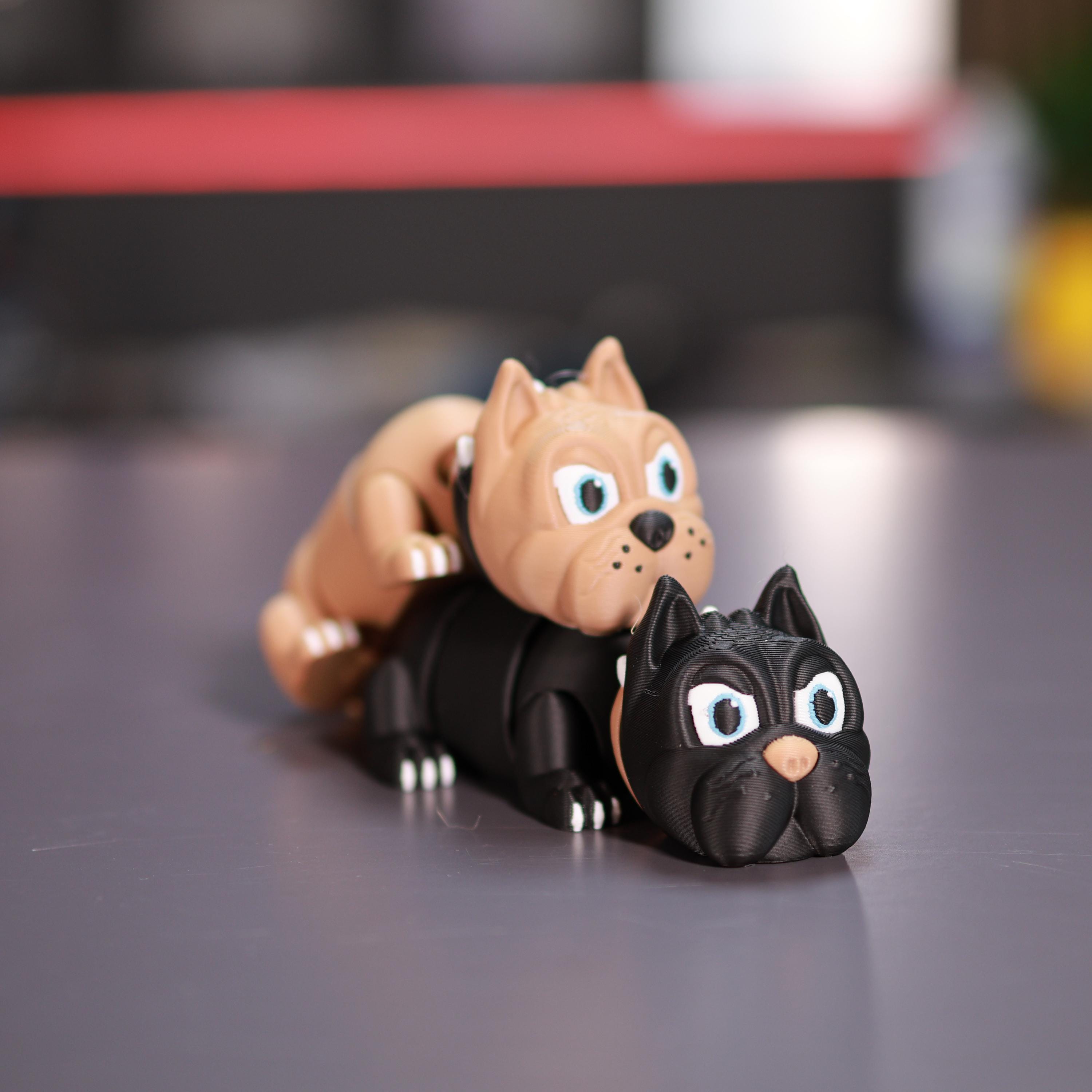 STL File for 3D Printer Movable Dog Bulldog Articulated Toy - FLEXI LAB ...