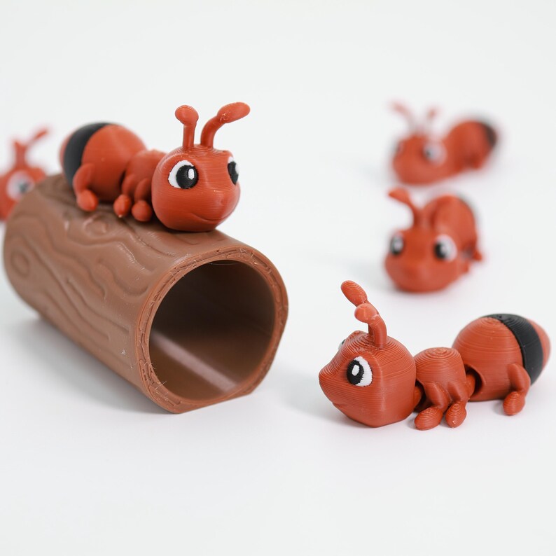 Movable Ant Toy for 3D Printers (STL Files) - Mini Flexi Articulated ...