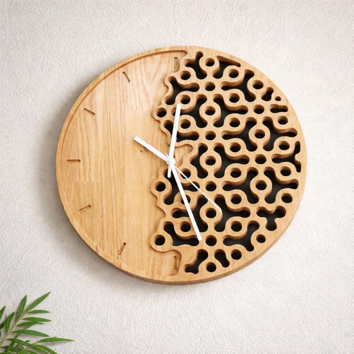CNC Milling File for a Modern Wooden Wall Clock, 39 Cm in Diameter ...