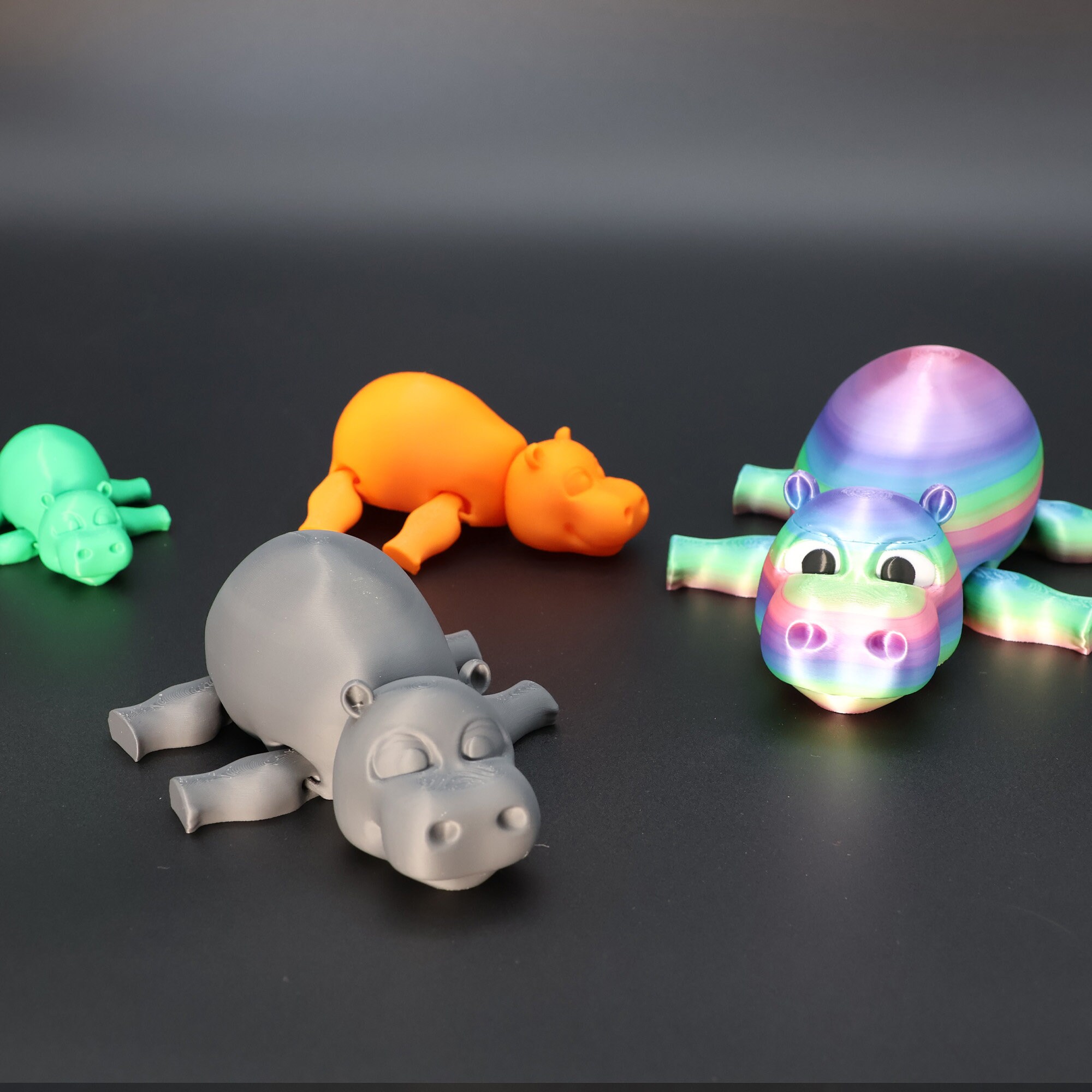 Flexi HIPPO Digital .stl-file for 3D Printer, Print-in-place ...