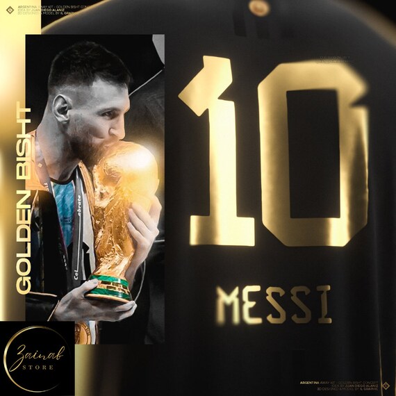 Lionel Messi Golden Bisht Soccer Jersey, Messi Specia… - Gem